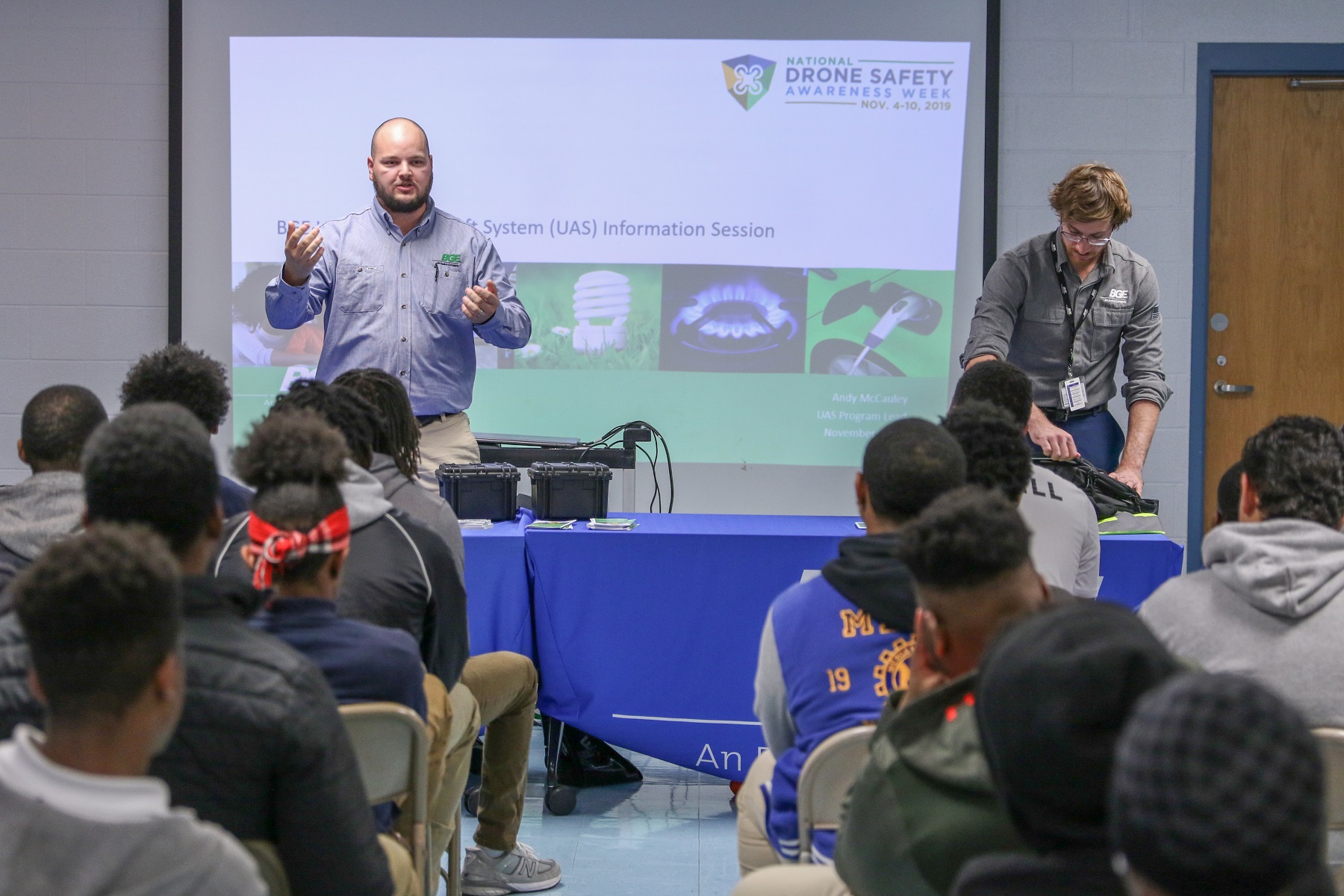 BGE introduces Mervo Students to a new career path: Drone Piloting ...